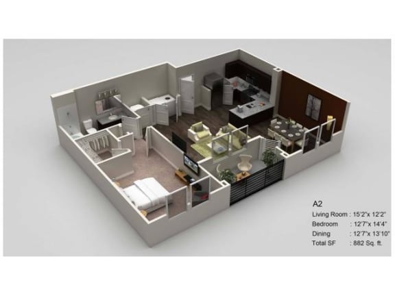 1, 2 & 3 Bedroom Apartments in Land O'Lakes | The Village