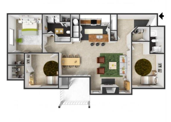 Floor Plans of Commons at Verandas in Tanasbourne Apartments in ...