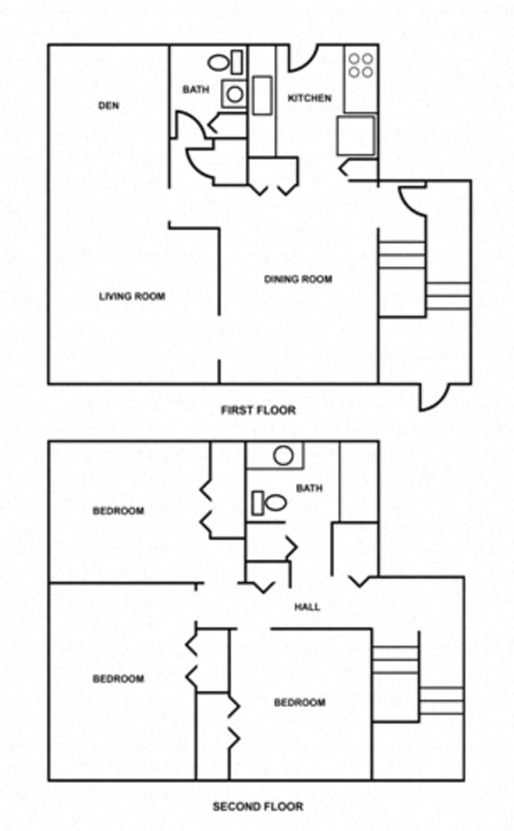 Floor Plans of Bay Meadow Apartments in Springfield, MA