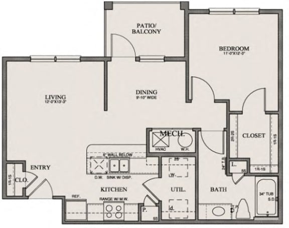Floor Plans of Sierra Ridge Apartment Homes in Dickinson, ND
