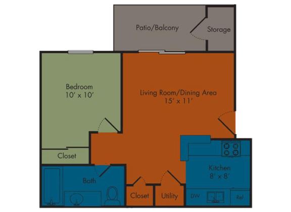 Open Apartments | View Floor Plans of Loper Commons in Shelbyville, IN