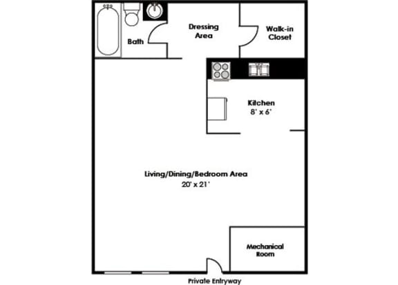 Studio, 1, 2 & 3 Bedroom Apartments in Baltimore, MD |Brook View