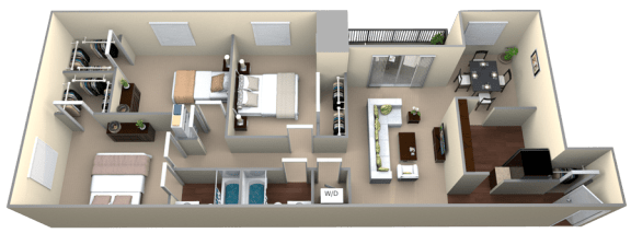 1, 2 & 3 Bedroom Apartments in Towson | Courthouse Square