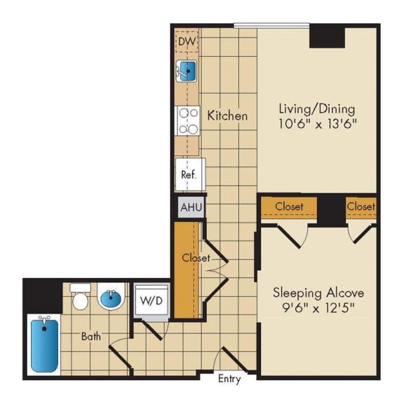 Floor Plans of Flats 130 at Constitution Square in Washington, DC