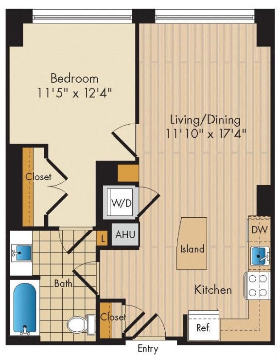 Floor Plans of Flats 130 at Constitution Square in Washington, DC