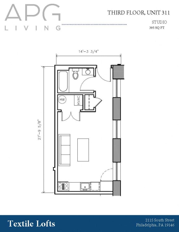 Floor Plans of Textile Lofts in Philadelphia, PA
