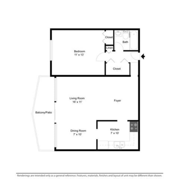 Floor Plans of Water's Edge in Euclid, OH