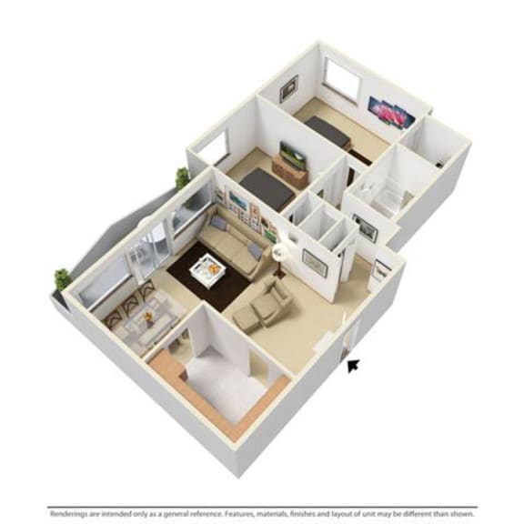 Floor Plans of Water's Edge in Euclid, OH