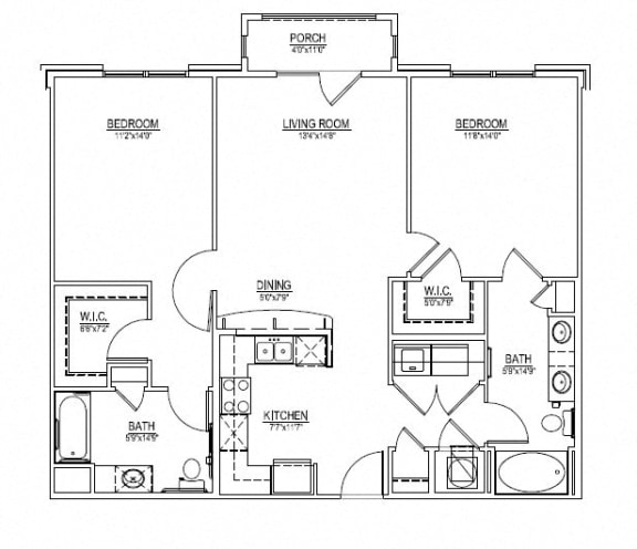Floor Plans of Meridian at Sutton Square in Raleigh, NC