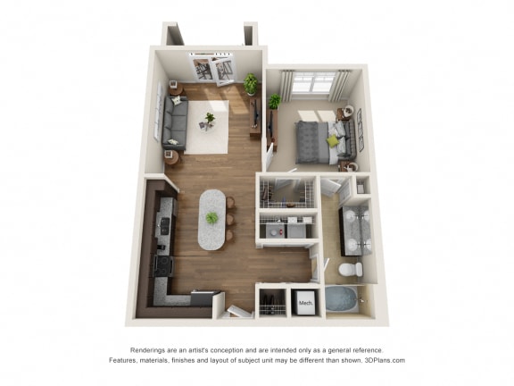 Floor Plans of Meridian at Sutton Square in Raleigh, NC