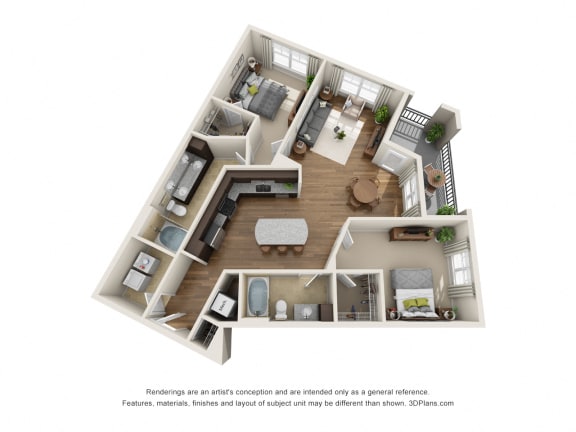Floor Plans of Meridian at Sutton Square in Raleigh, NC
