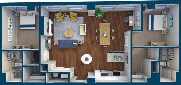 Studio, 1 & 2 Bedroom Apartments in Cleveland | Residences at Leader