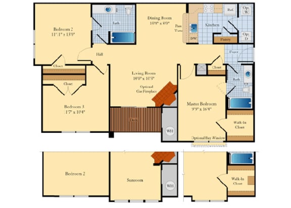 Floor Plans of Springfield Crossing in Springfield, VA