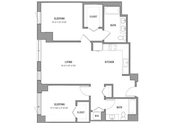 Floor Plans of Residences at Addison Clark in Chicago, IL