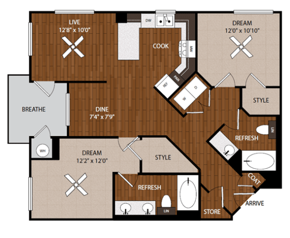 Floor Plans of The Paramount Platinum Triangle in Anaheim, CA