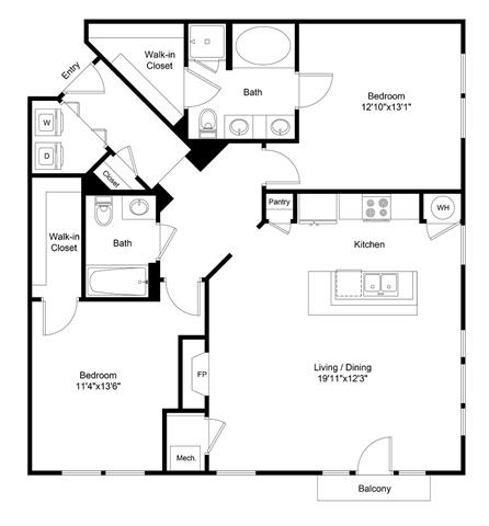 Floor Plans of City Gate Apartment Homes in Denver, CO