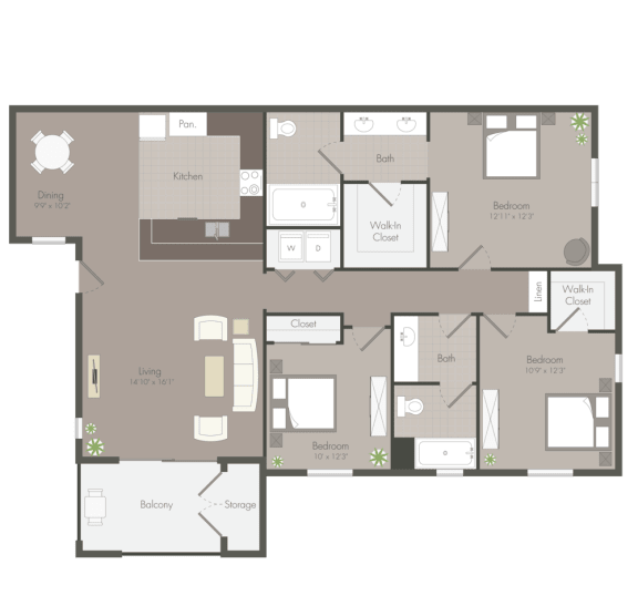 Floor Plans of Lakeview 88 in Spring Valley, CA