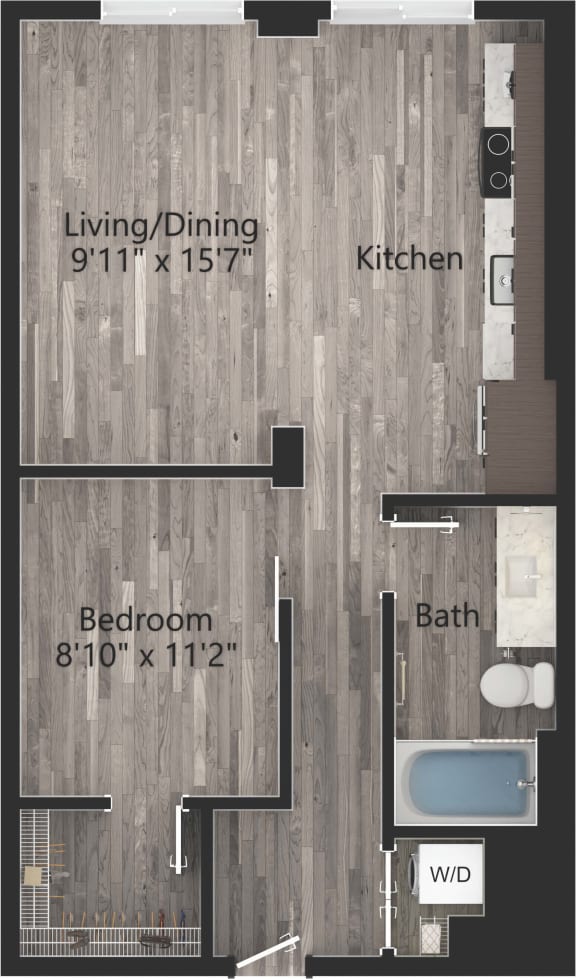 Floor Plans of Mason & Main in Seattle, WA