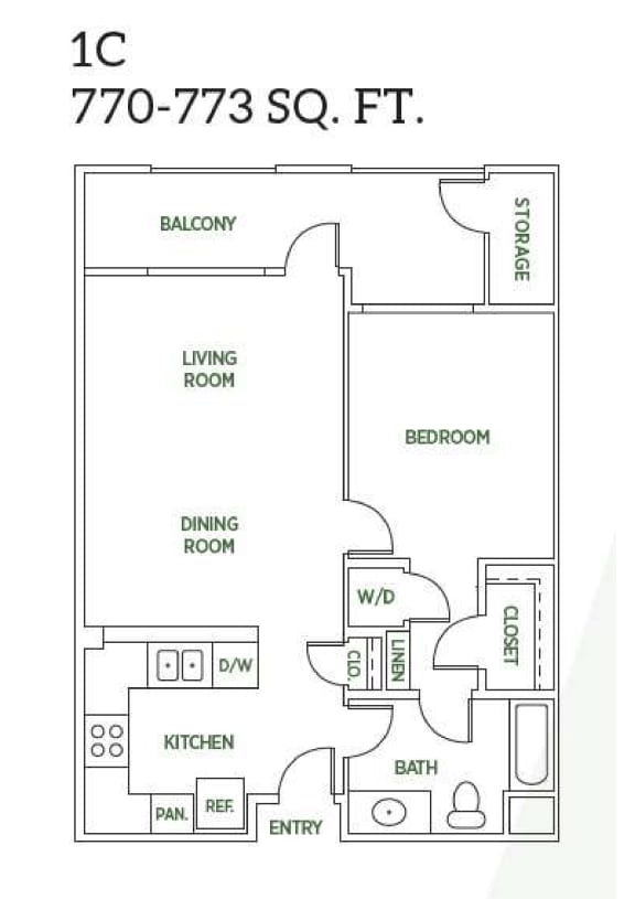 Floor Plans of mResidences Mountain View in Mountain View, CA