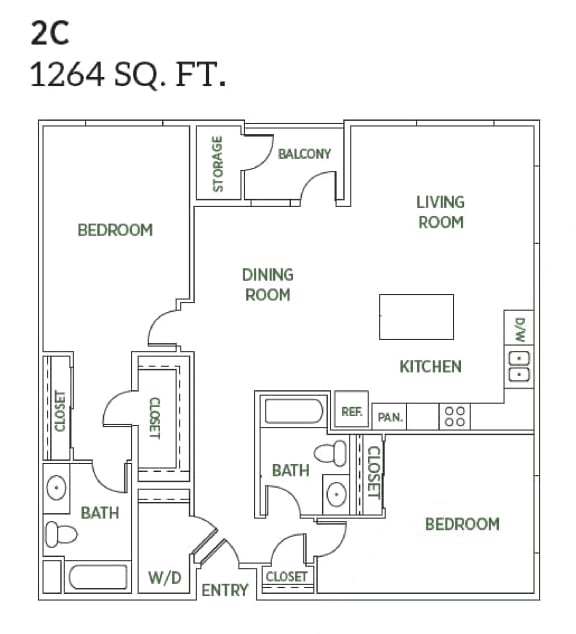 Floor Plans of mResidences Mountain View in Mountain View, CA