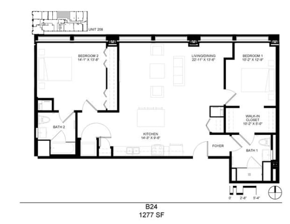 Studio-2 BR Apartments in Downtown Chicago, IL | Floor Plans