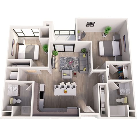 Floor Plans of Current 1 & 2 in Monona, WI