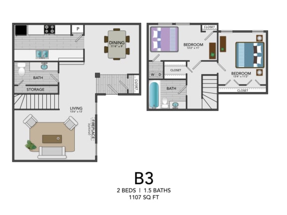 Floor Plans of Heritage Village Residences in Hurst, TX