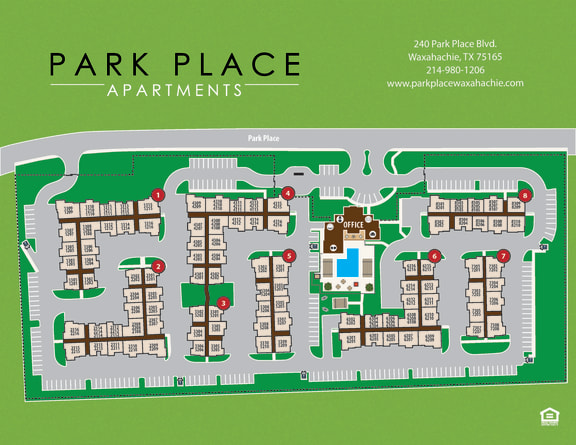Floor Plans of Park Place Apartments in Waxahachie, TX