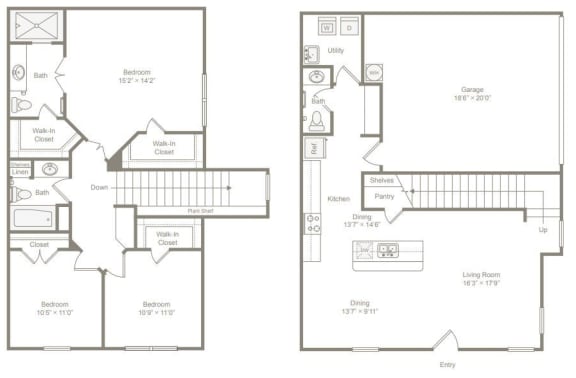 Floor Plans of Townhomes at Princeton Meadows in Princeton, TX