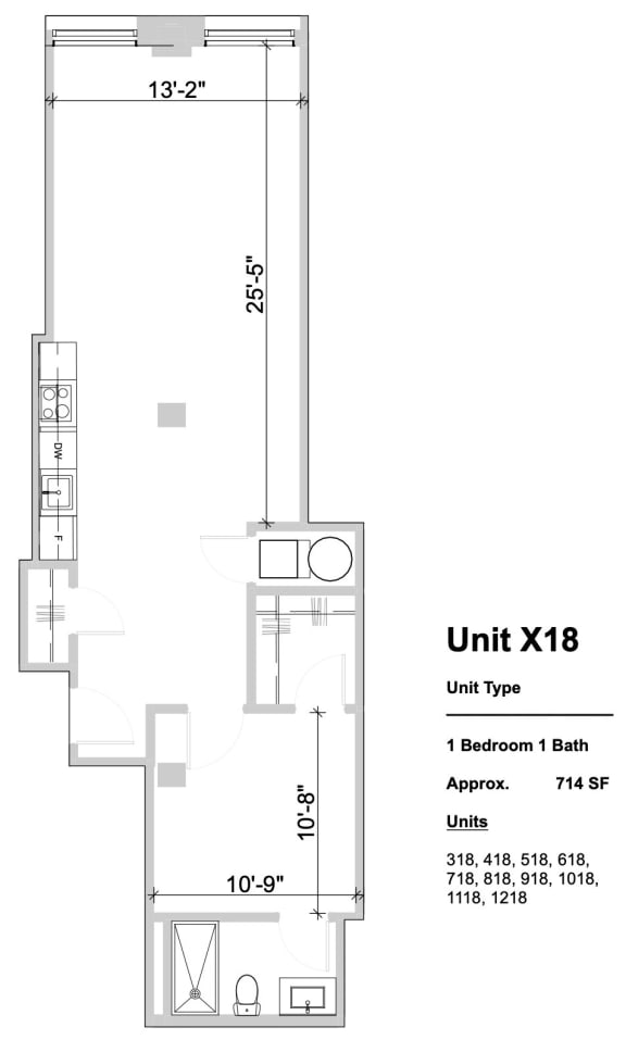 Floor Plans of Textile Apartments in Cincinnati, OH