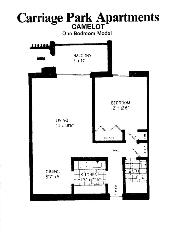 Floor Plans of Carriage Park Apartments in Pittsburgh, PA