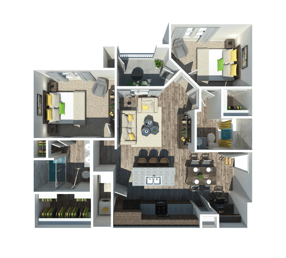 Floor Plans of Smart Living at Cullen in Houston, TX