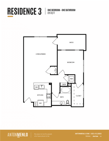 Floor Plans of Anton Menlo in Menlo Park, CA