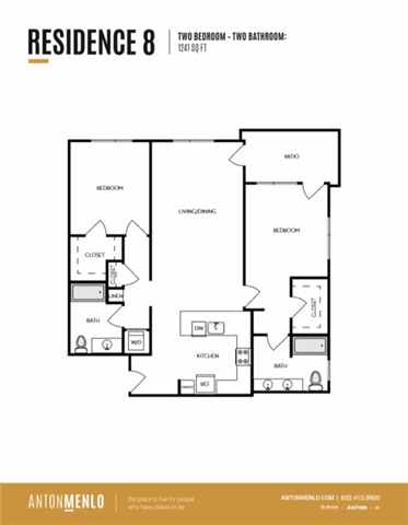 Floor Plans of Anton Menlo in Menlo Park, CA