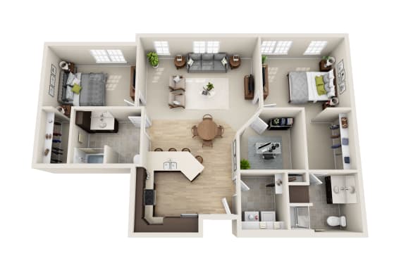 Floor Plans of Cardinal Point Apartments in Grand Forks, ND