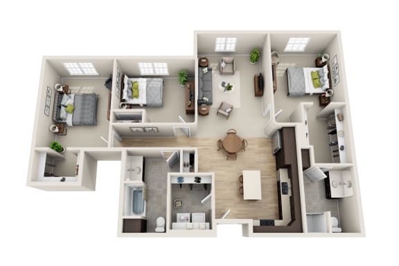 Floor Plans of Cardinal Point Apartments in Grand Forks, ND