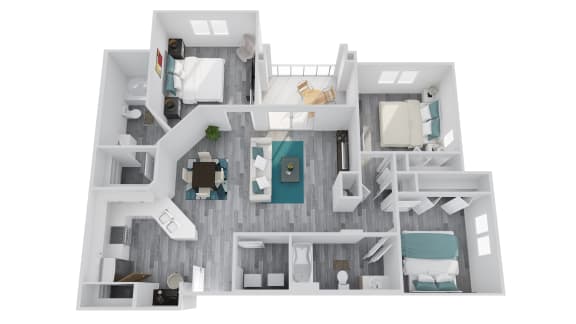 Floor Plans of Zone Apartments in Glendale, AZ