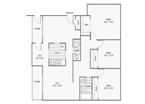 Floor Plans of The Atwood at Eden Prairie in Eden Prairie, MN