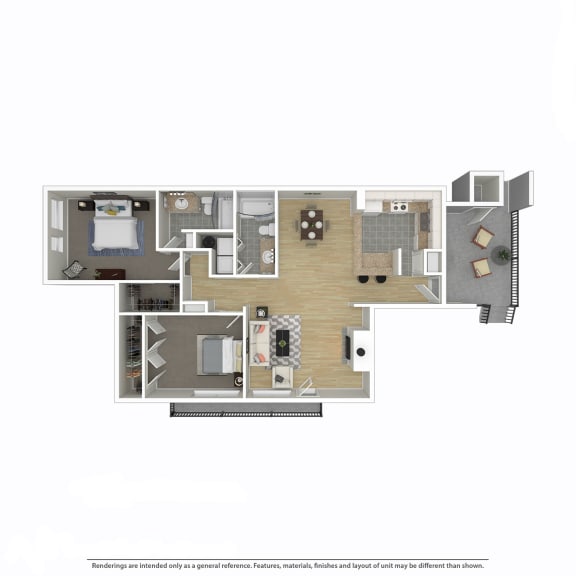 Floor Plans of Hampton Ridge Apartments in Tigard, OR