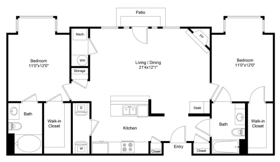 Floor Plans of City Gate in Denver, CO