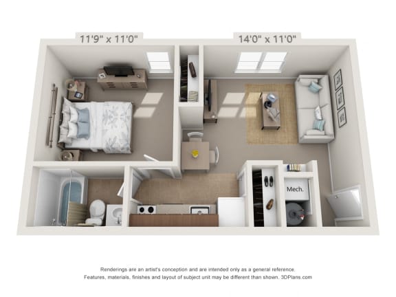 500 Square Feet Studio Apartment Floor Plan | Floor Roma