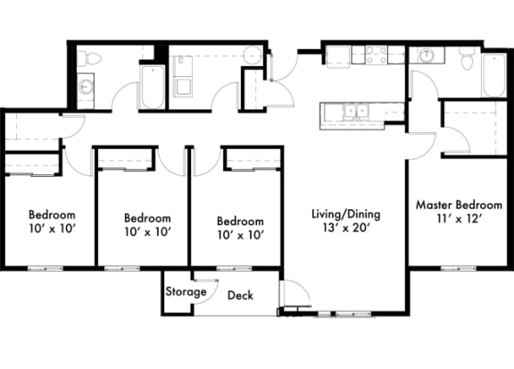 Floor Plans of Grandview Apartments in Kent, WA
