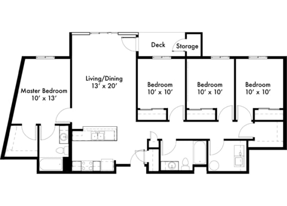 Floor Plans of Grandview Apartments in Kent, WA