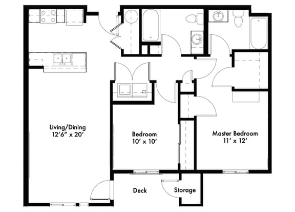 Floor Plans of Grandview Apartments in Kent, WA