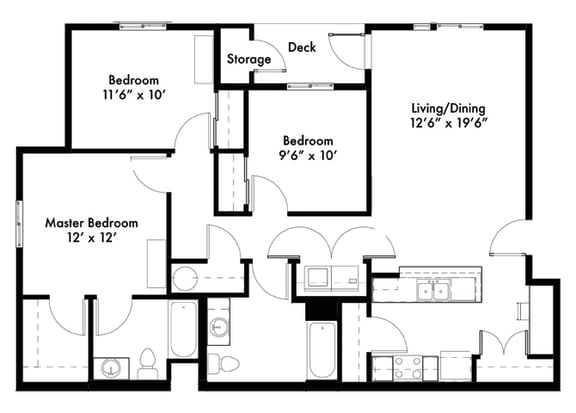 Floor Plans of Grandview Apartments in Kent, WA