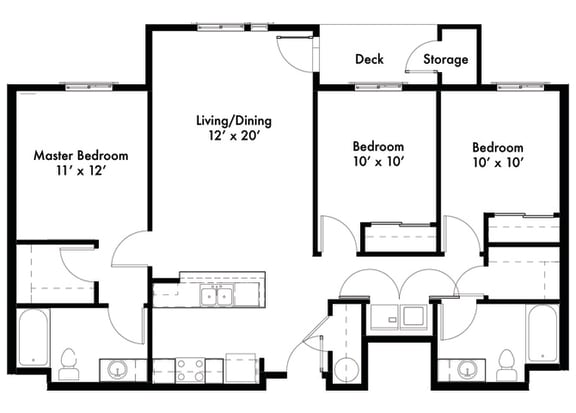 Floor Plans of Grandview Apartments in Kent, WA