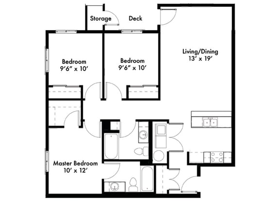 Floor Plans of Grandview Apartments in Kent, WA