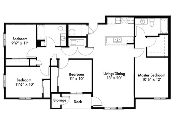 Floor Plans of Grandview Apartments in Kent, WA