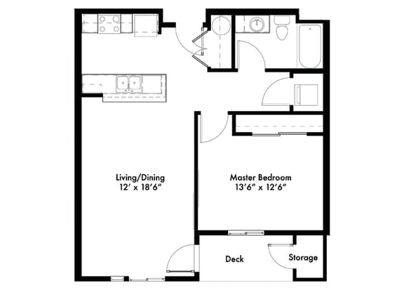 Floor Plans of Grandview Apartments in Kent, WA