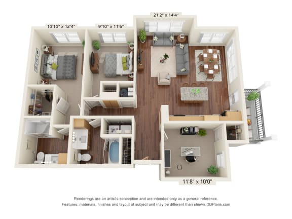 Floor Plans of Stonepointe Apartments in Stonecrest, GA